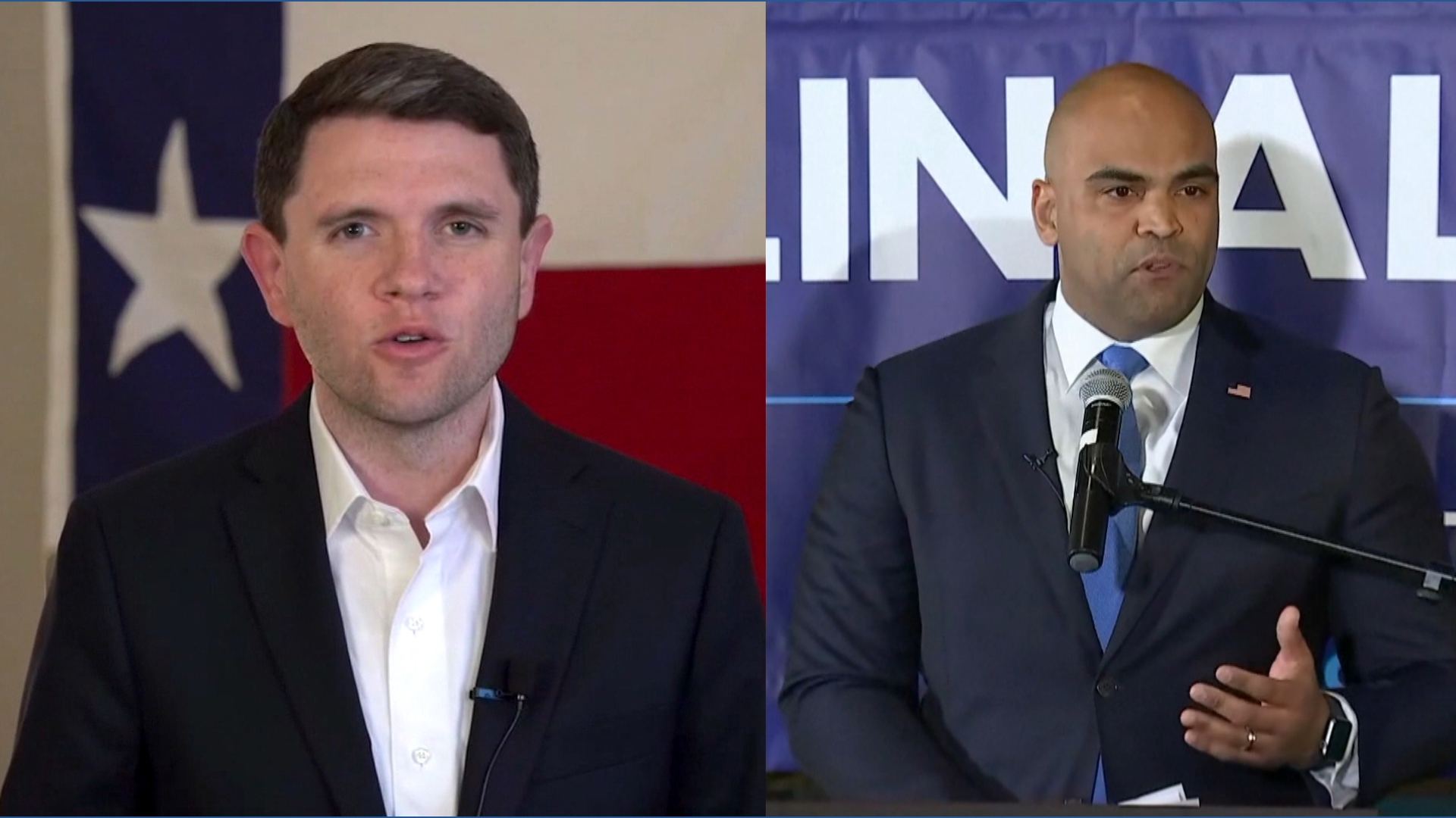Colin Allred, James Talarico campaigns for Texas Senate seat ...