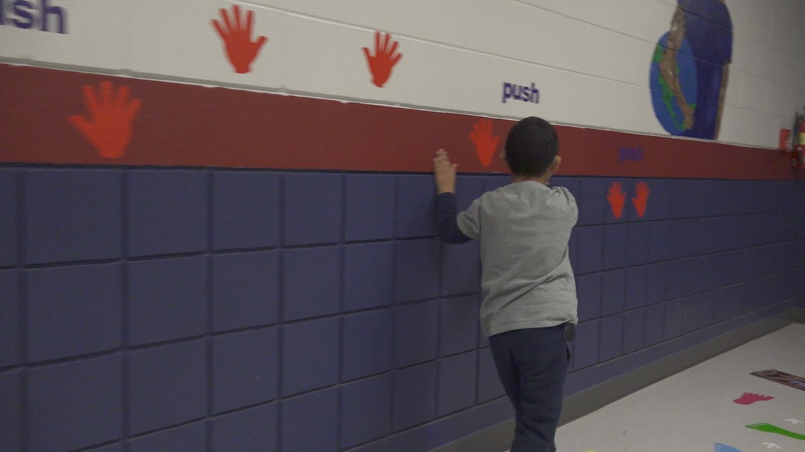 New sensory path hallway at Ward Elementary | myfoxzone.com