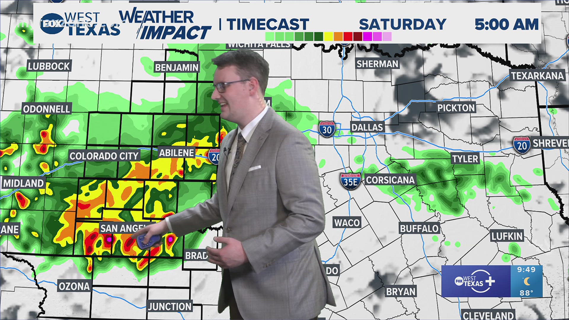 San Angelo, Abilene Weather: Locally heavy rainfall possible for Labor ...