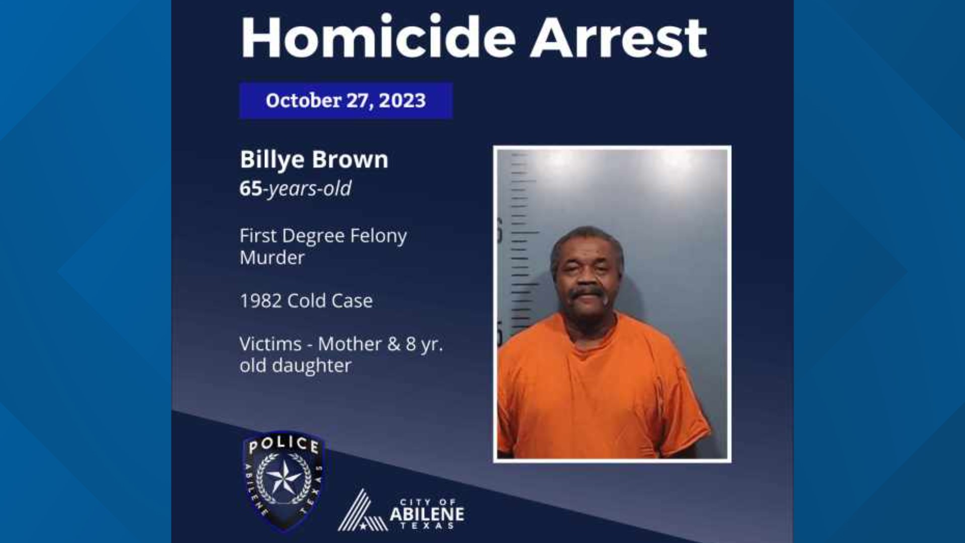 Abilene Pd Makes Arrest In 41 Year Old Double Murder Cold Case