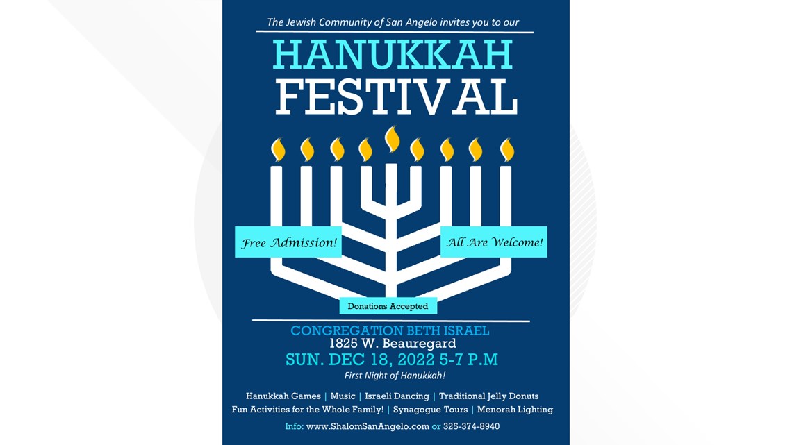 Congregation Beth Israel to host Hanukkah festival, community menorah ...