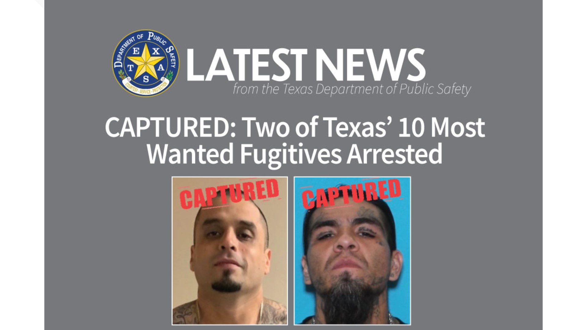 Two of Texas' most wanted fugitives arrested | myfoxzone.com