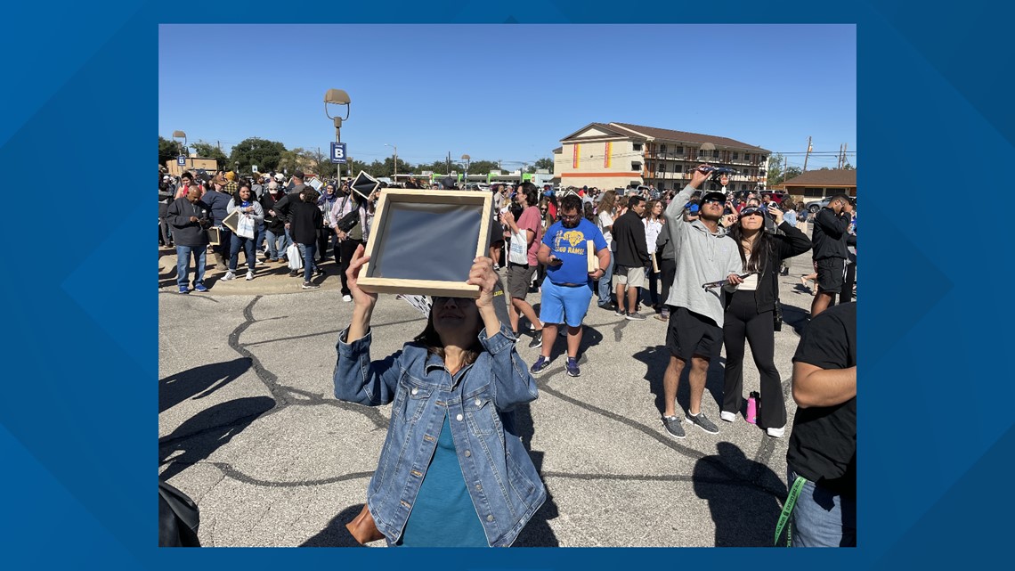 Hundreds of attendees visit Angelo State for Ring of Fire eclipse ...