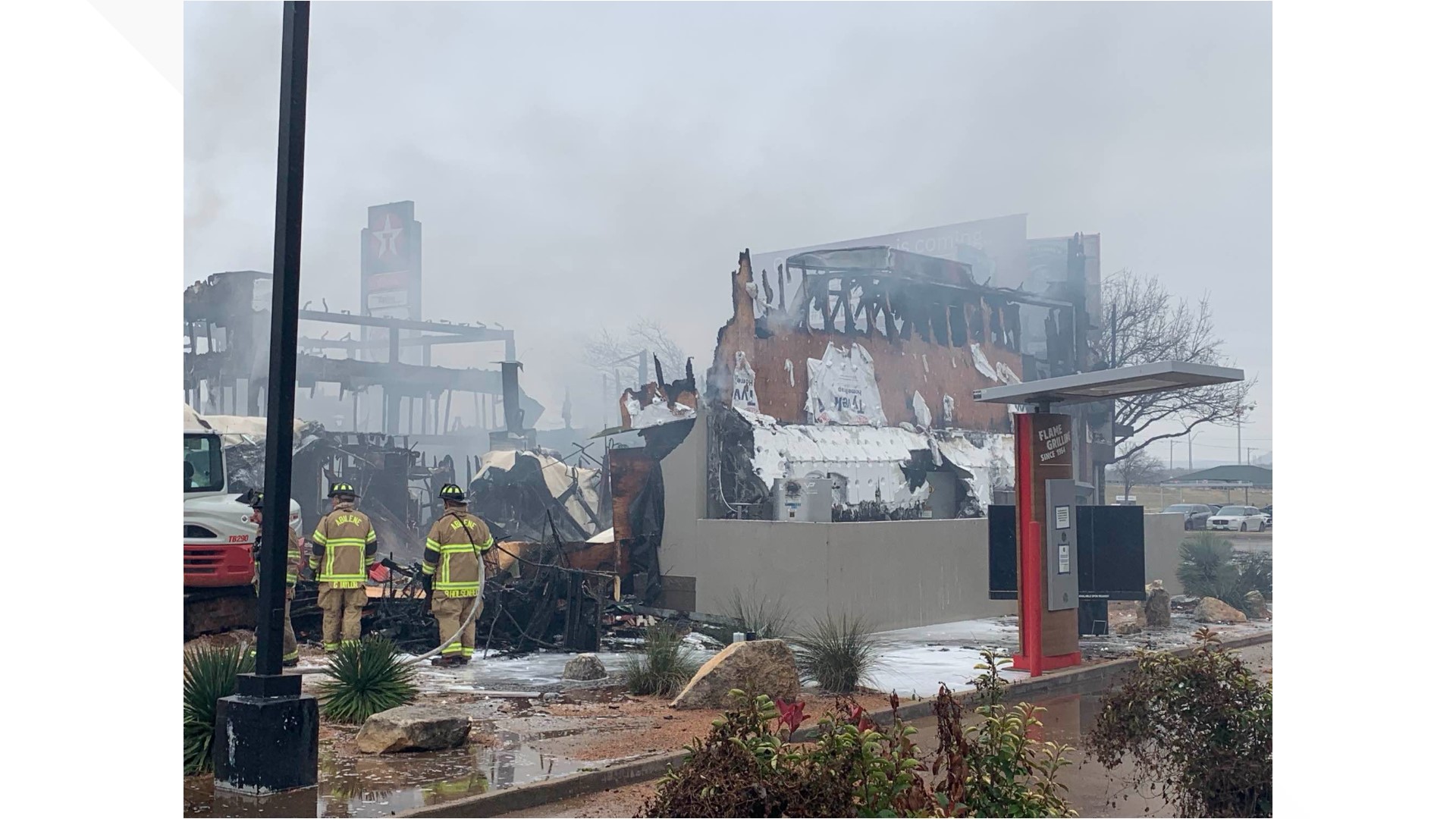 Fire at Abilene restaurant/convenience store still burning | myfoxzone.com