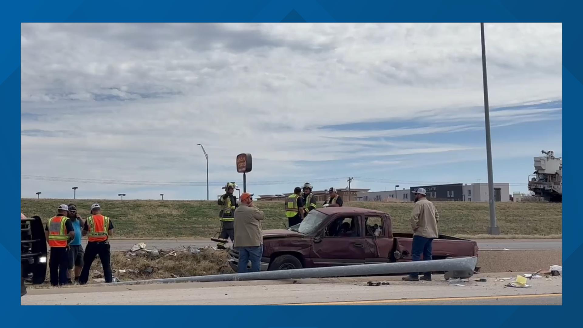 Pickup truck driver escapes injury in Houston Harte rollover crash ...