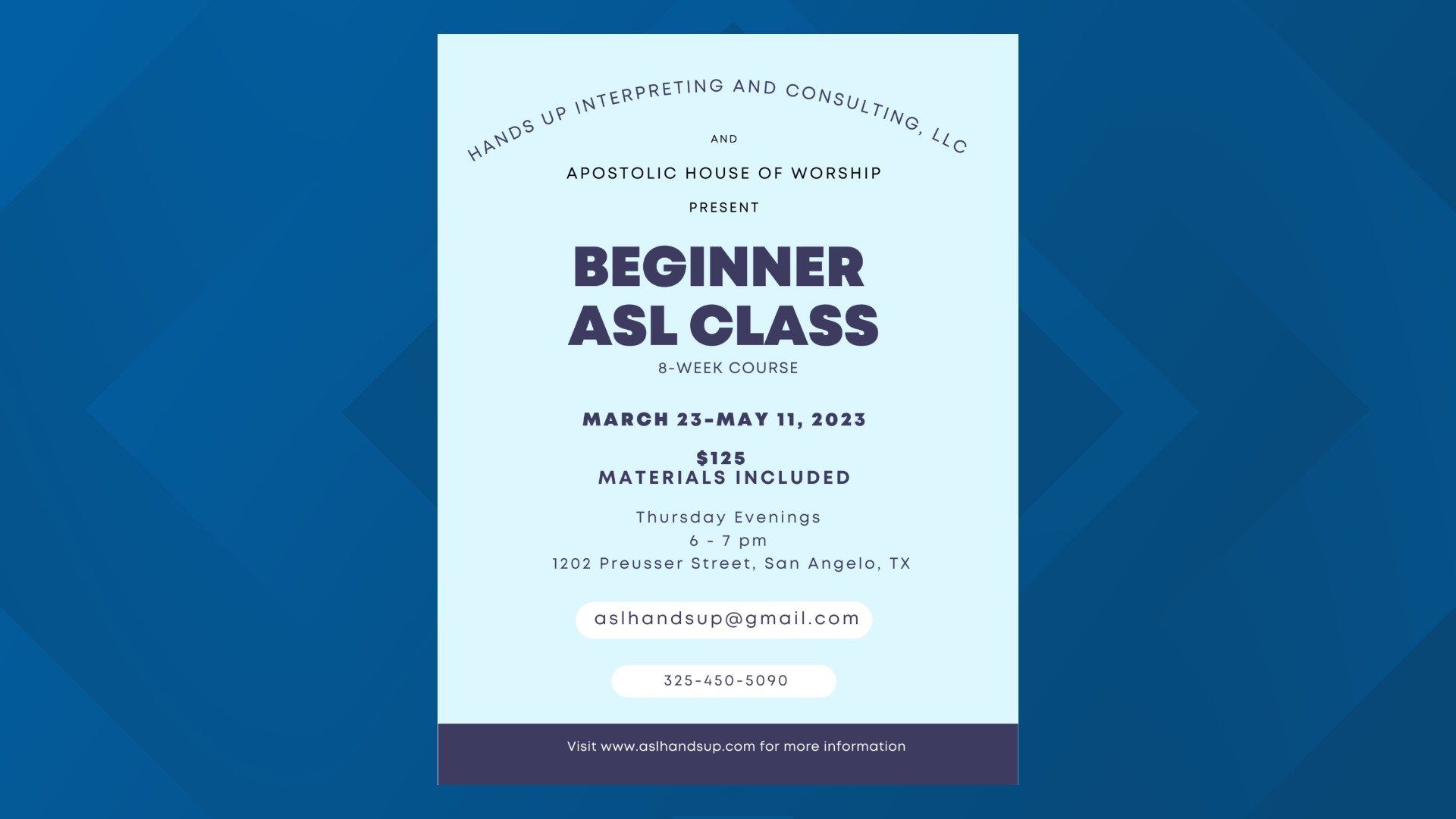 Beginner American Sign Language class offered in San Angelo | myfoxzone.com