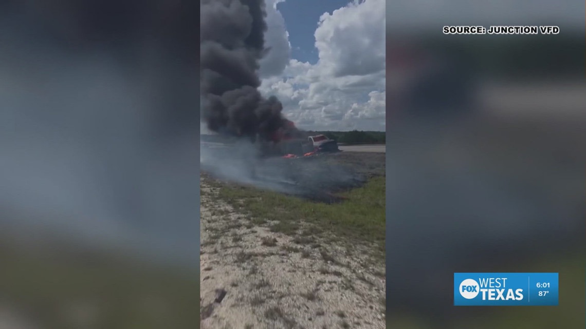 Vehicle Bursts into Flames on Interstate 10 | myfoxzone.com