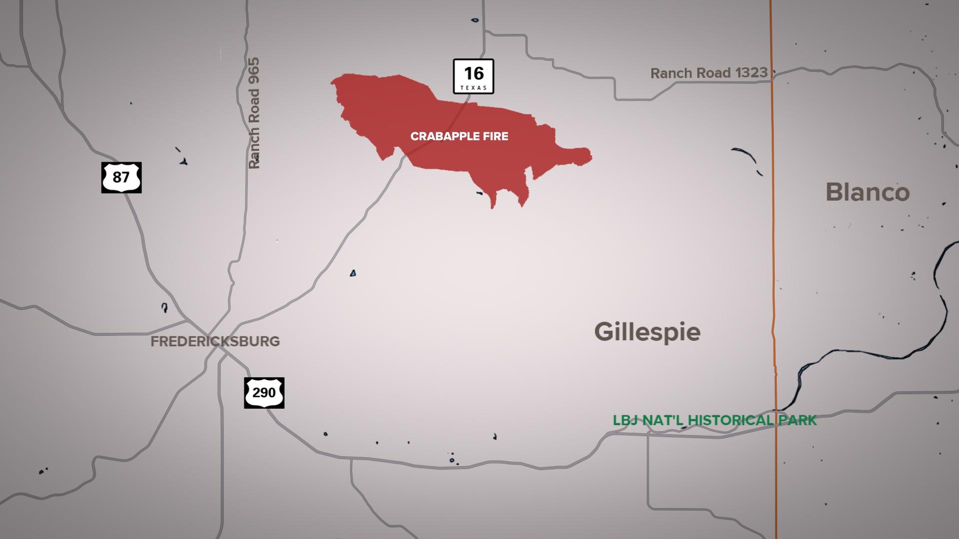 Crews battle massive Crabapple Fire in Gillespie County, Texas ...