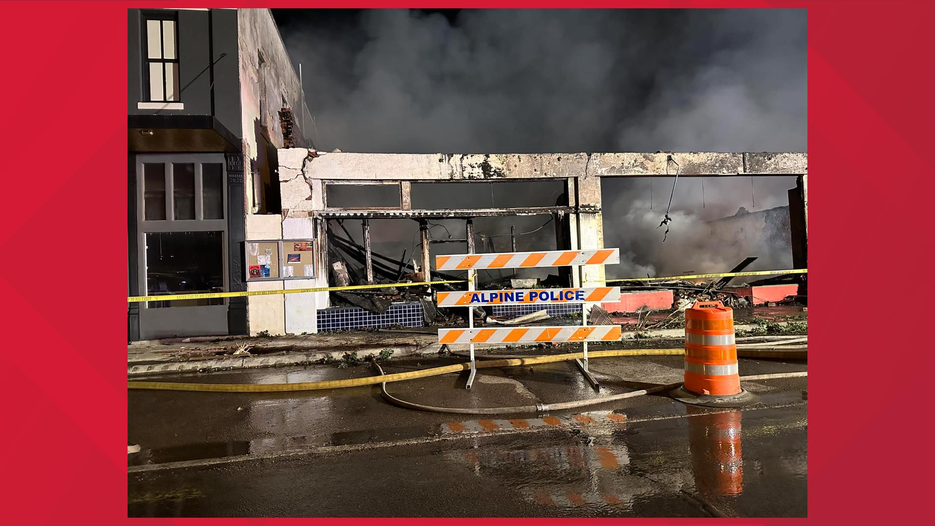 Alpine Fire Department battles downtown Alpine fire | myfoxzone.com