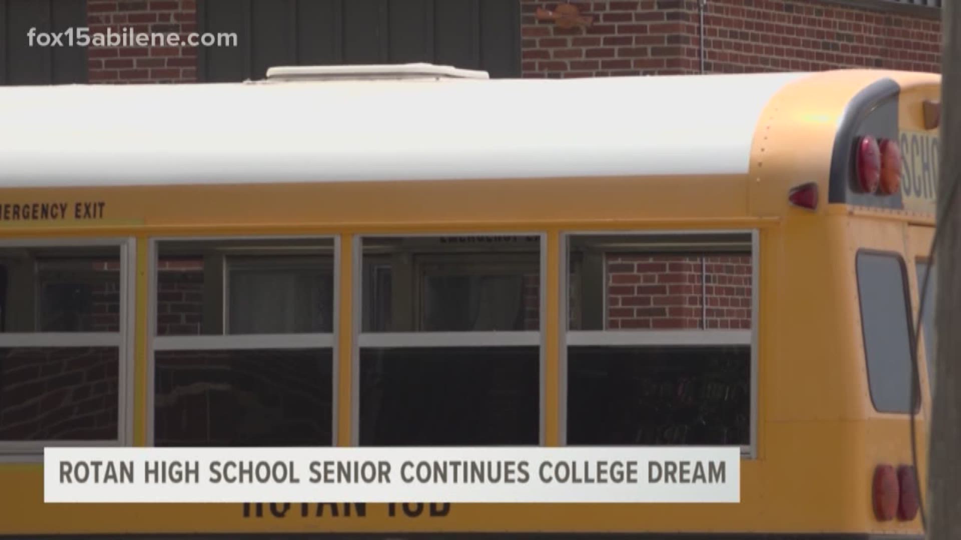 Rotan high school senior continues college dream | myfoxzone.com