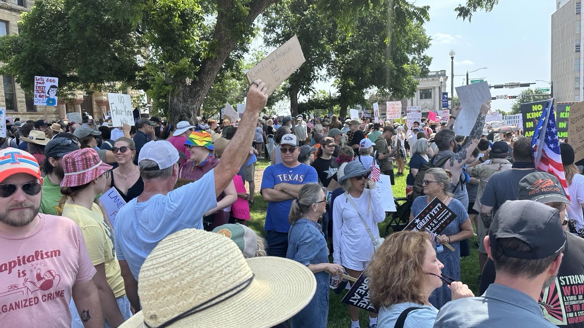 No Kings protest: Rallies in North Texas over Trump, immigration, ICE ...