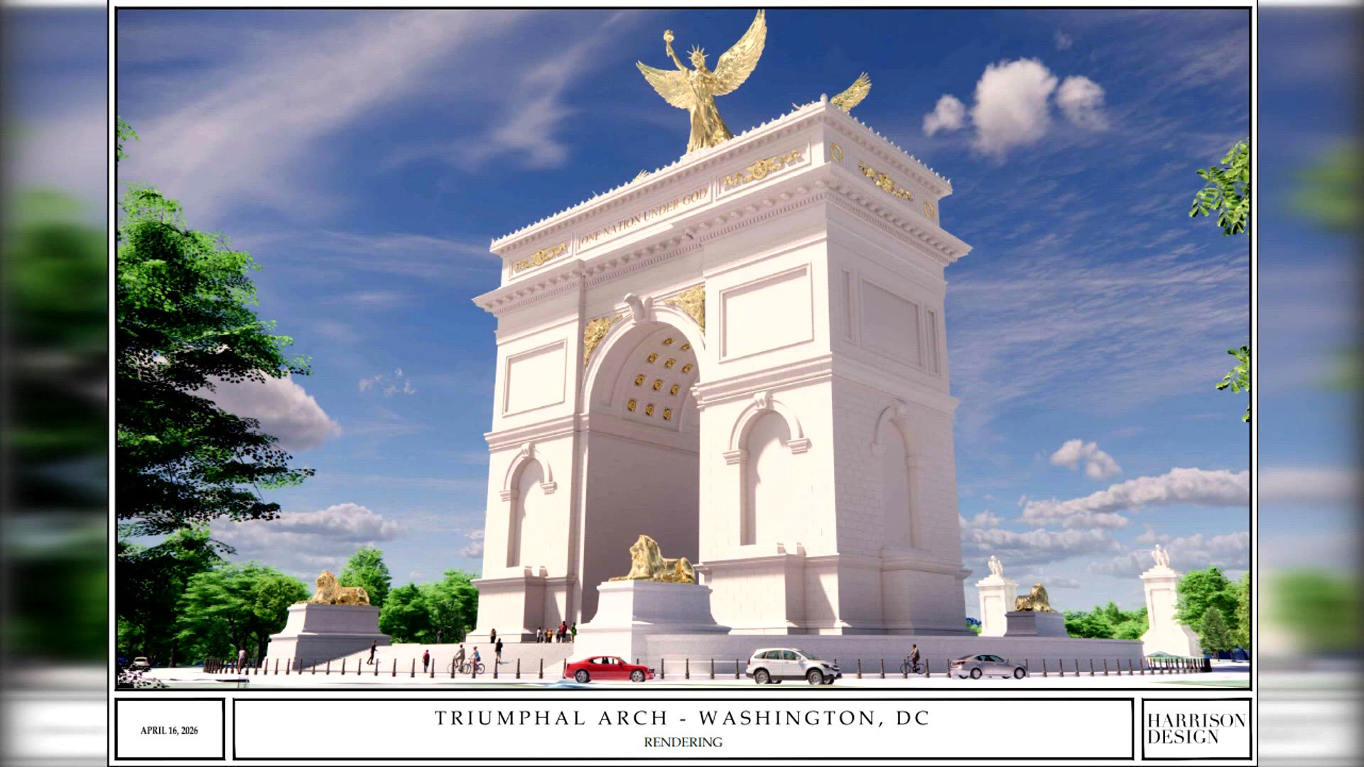 Trump unveils plans for towering triumphal arch in Washington ...
